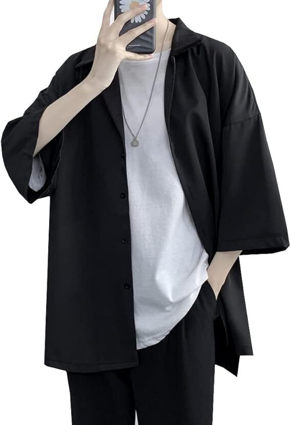 Yahoo!オークション - メンズ シャツ 半袖 シャツ 無地 柔らかい 2XL