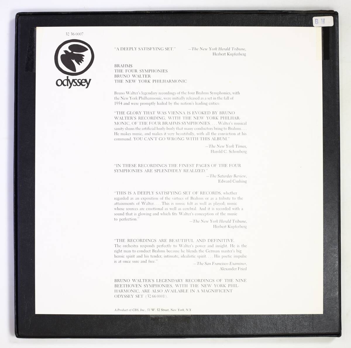 Yahoo!オークション - 【US盤LP-BOX】ブルーノ・ワルター NYP/ブラーム...