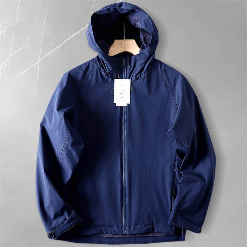 Yahoo!オークション - A483-2XL紺 アウトドアパーカー 撥水 メンズ フ...