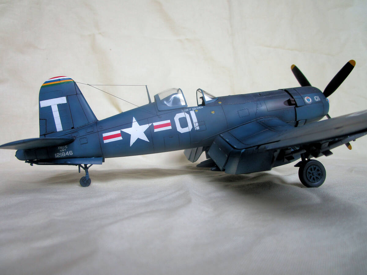 Yahoo!オークション - 完成品 1／48 F4U－5 コルセア ” アメリ...