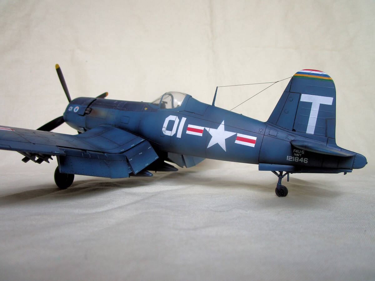 Yahoo!オークション - 完成品 1／48 F4U－5 コルセア ” アメリ...