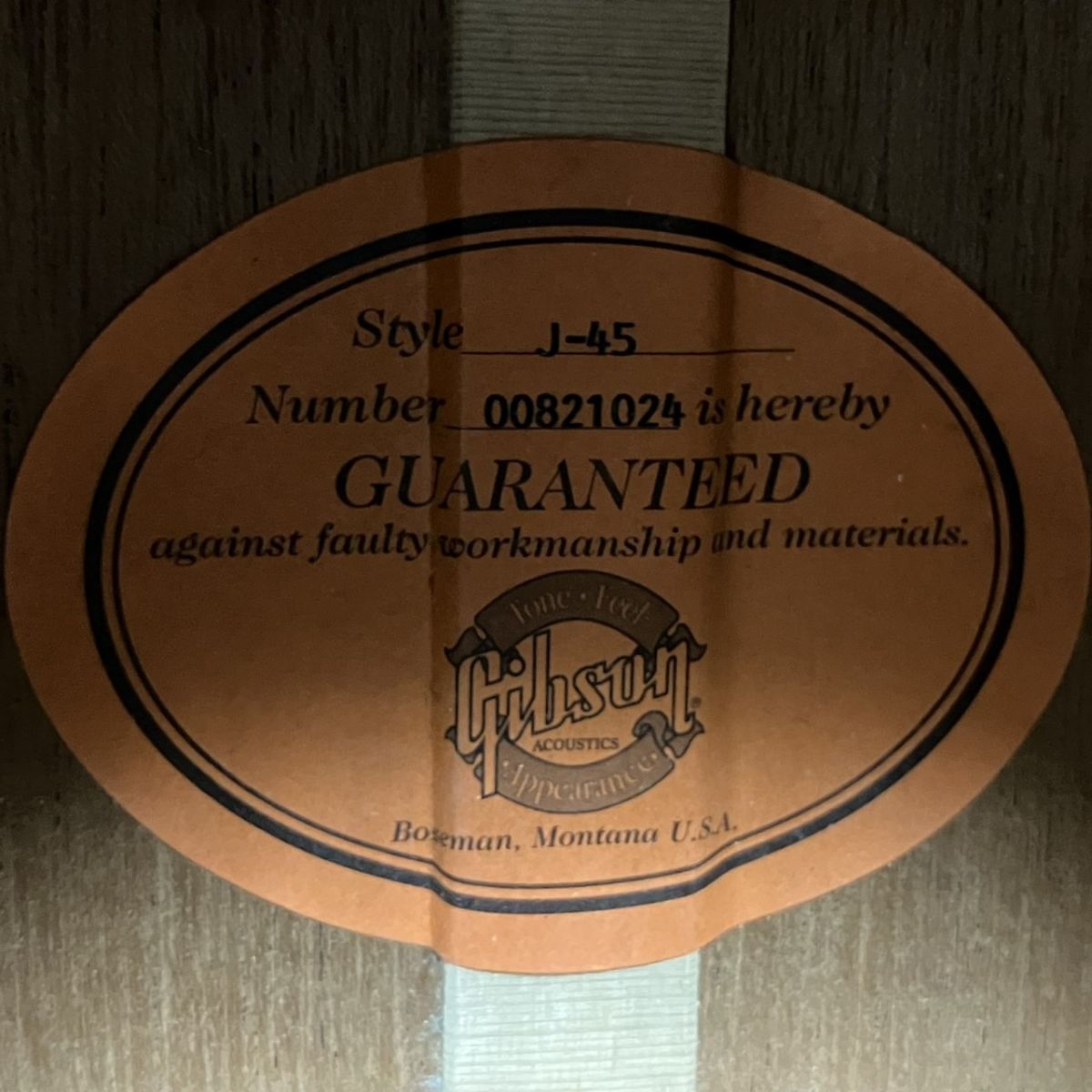 Yahoo!オークション - H005-P5-926 Gibson ギブソン J-45 GUARANTEED ...