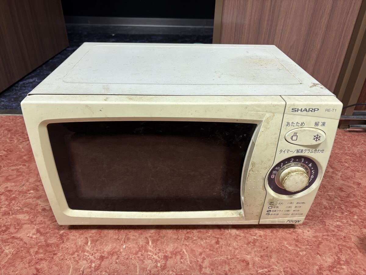 Yahoo!オークション - GY0804 SHARP RE-T1-W6 電子レンジ 60Hz 2009年...