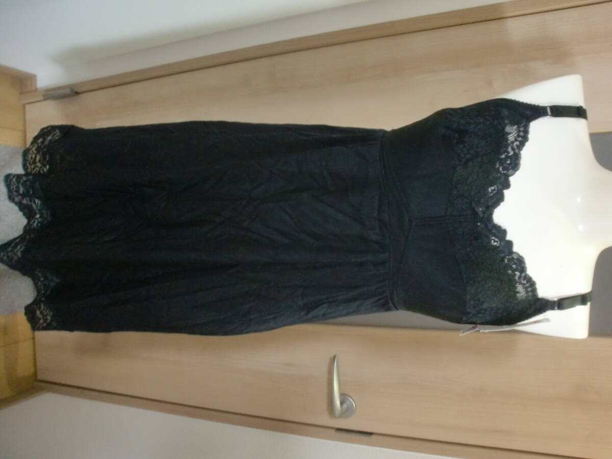 Yahoo!オークション - 12 ワコール 黒 ブラ・スリップ C80-95