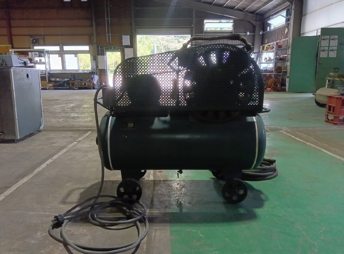 Yahoo!オークション - （埼玉）大阪機械製作所 エアコンプレッサー HF-...