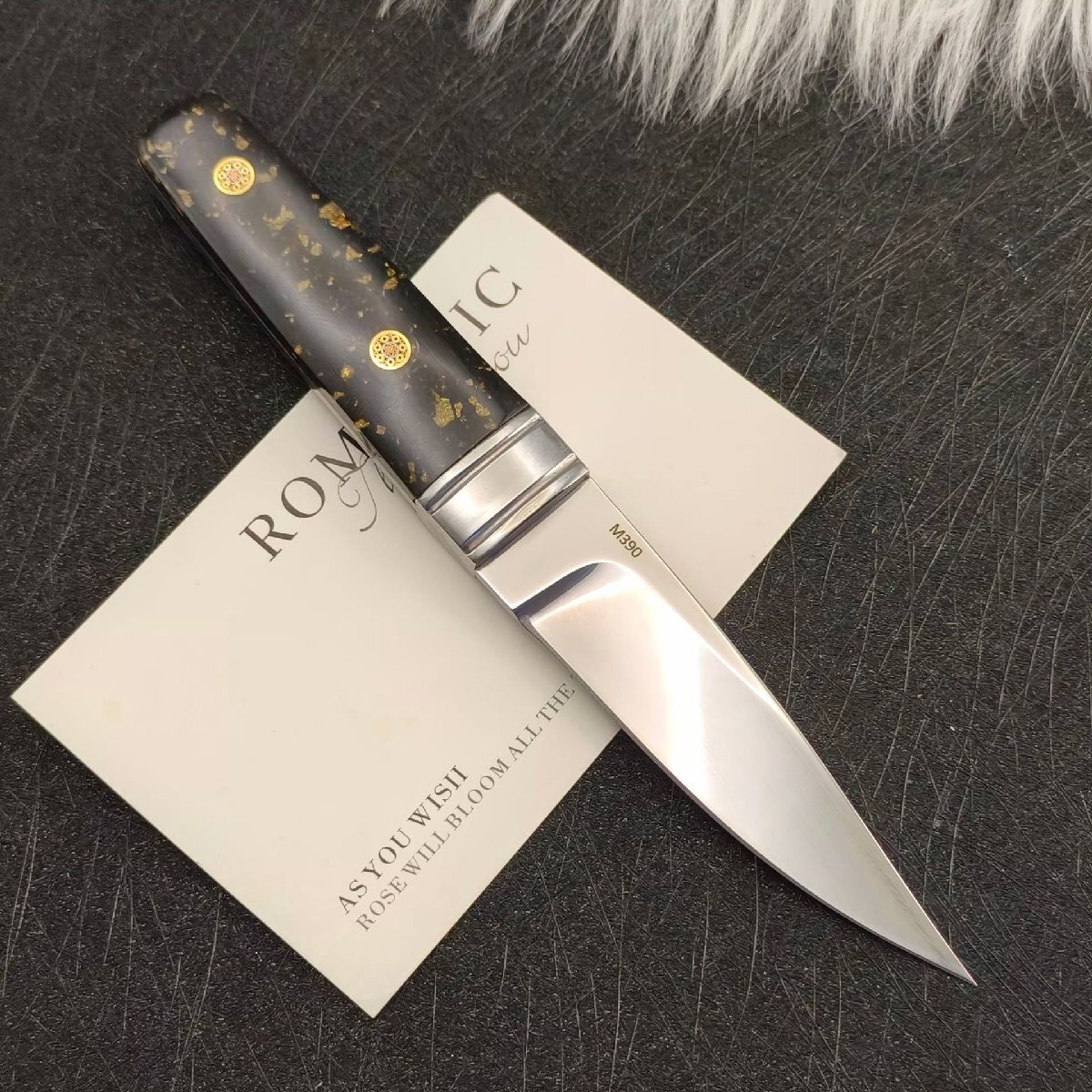 Yahoo!オークション - m390 超高品質 木箱付き サバイバルナイフ ハン...