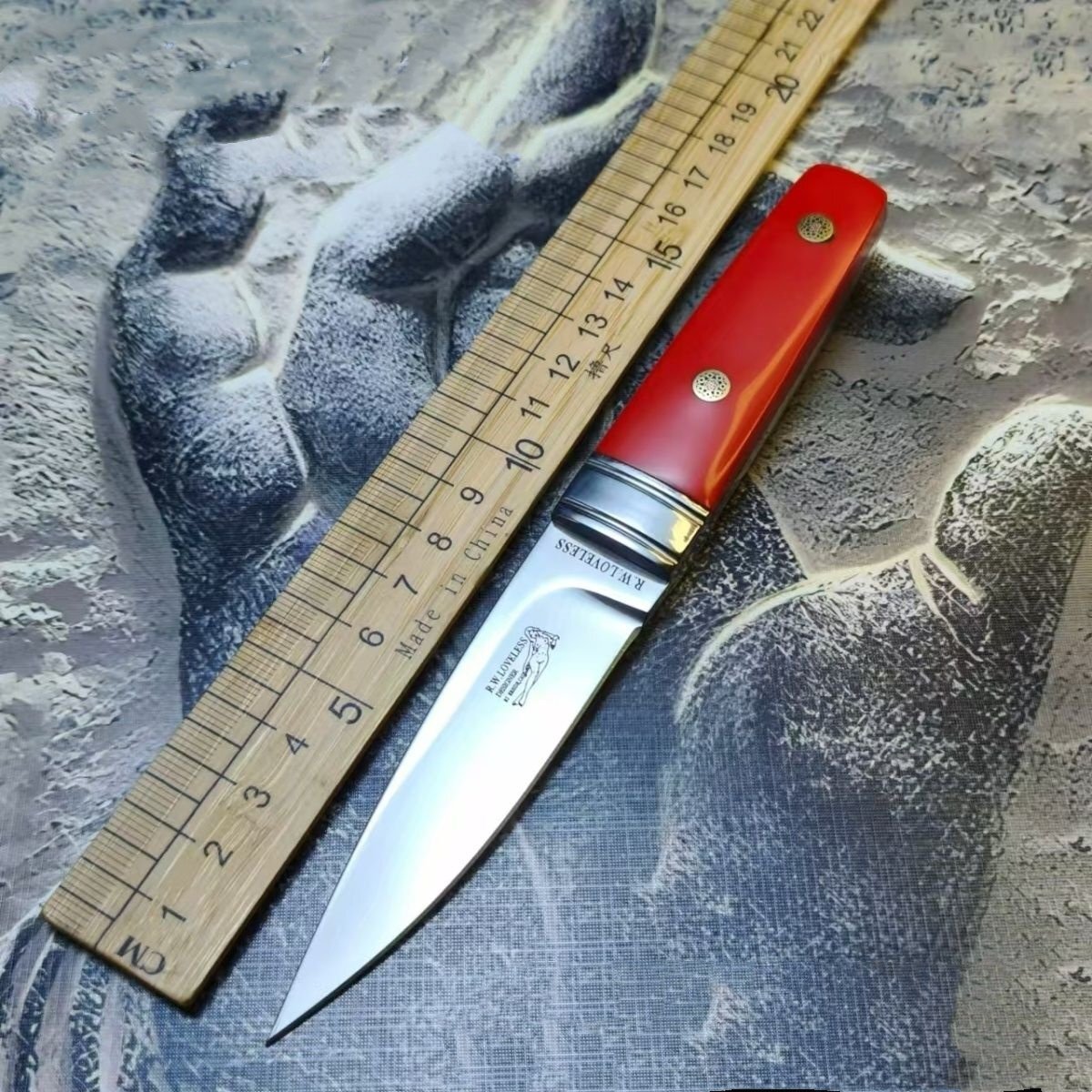 Yahoo!オークション - M390 刃厚3mm 超高品質 アウトドアナイフ 果物ナ...