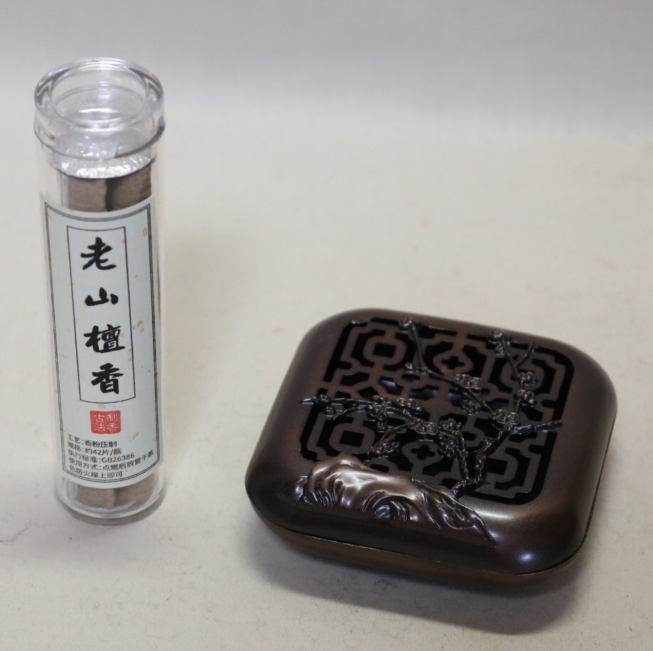 Yahoo!オークション - 香炉 梅花款炉と唐土香のセット BA13