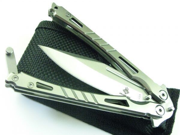 Yahoo!オークション - JL-12A フルステンレス バタフライナイフ 440C...