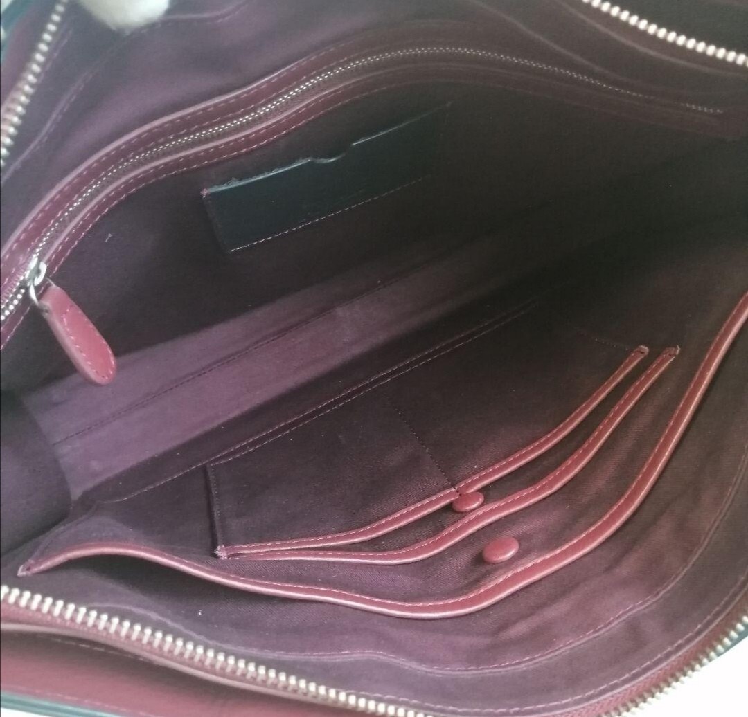 1円 美品 キタムラ ビジネスバッグ ブリーフケース Lady-K 高田純次コラボ 牛革 レザー A4 通勤 PC じゅん散歩 ロゴ ネイビー メンズ(中古)のオークション落札情報