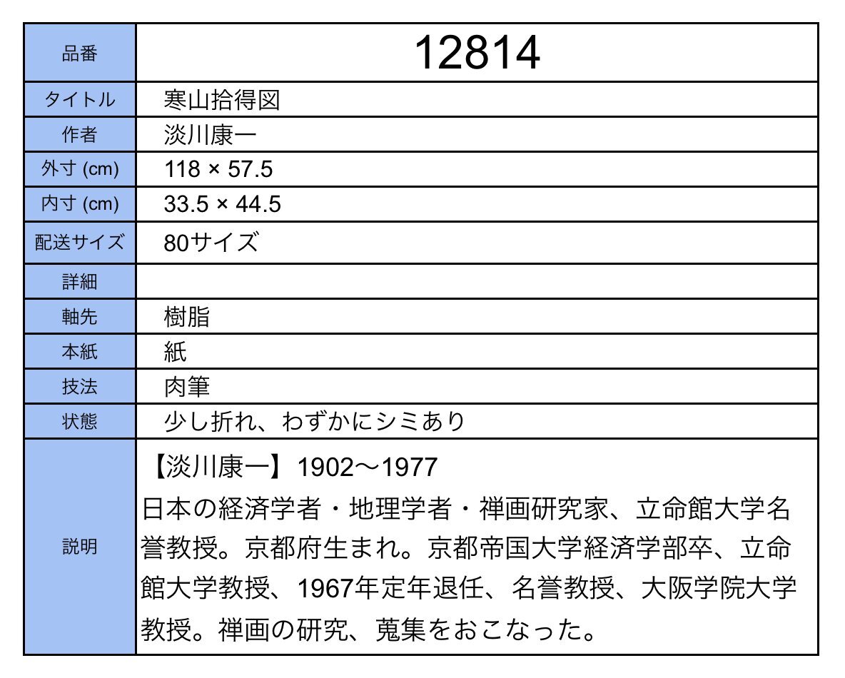 Yahoo!オークション - 【模写】吉】12814 淡川康一 寒山拾得図 禅画研...