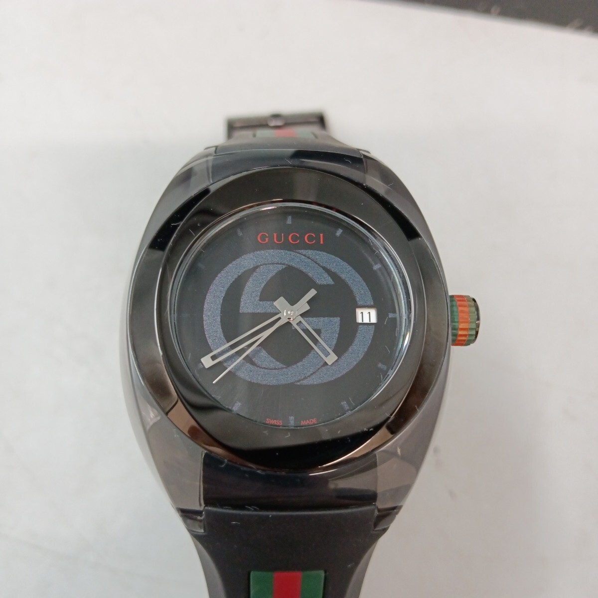 Yahoo!オークション - D GUCCI グッチ 腕時計 137.1 SYNC シンク ブラ...