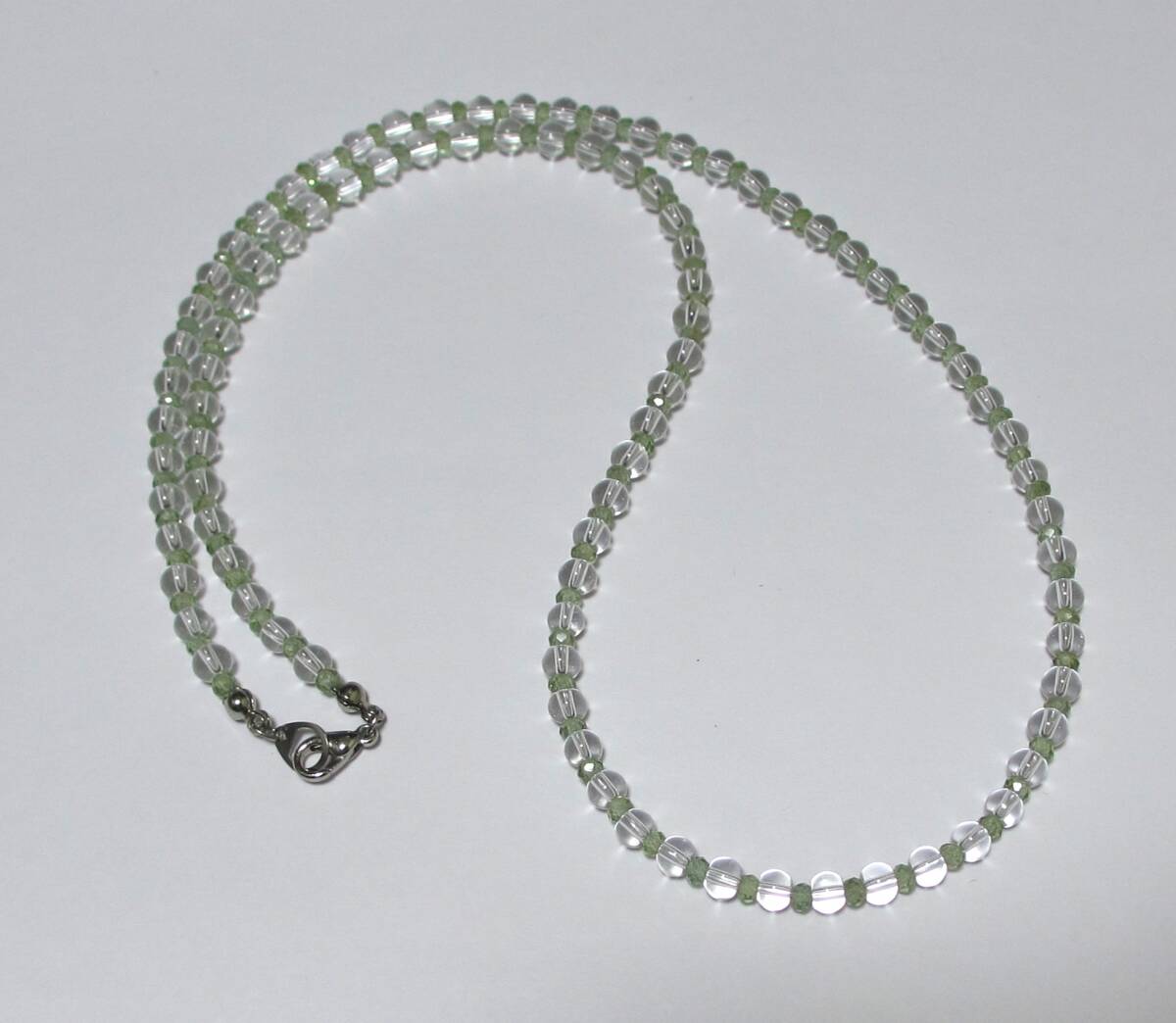 Yahoo!オークション - bzg 天然石ネックレス ペリドット＆水晶 （53...