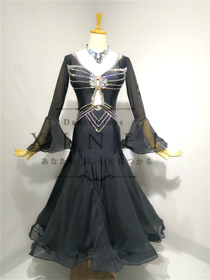 Yahoo!オークション - 新作社交ダンス/ セミオーダーモダンドレス/競技...