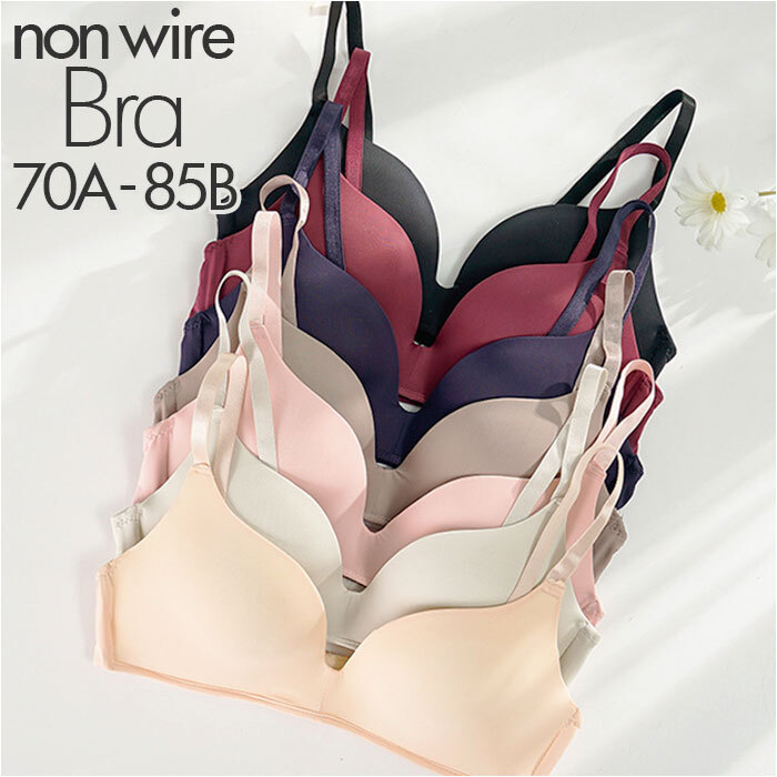 Yahoo!オークション - ピンク 38/85AB ノンワイヤー ブラジャー mmnwb...