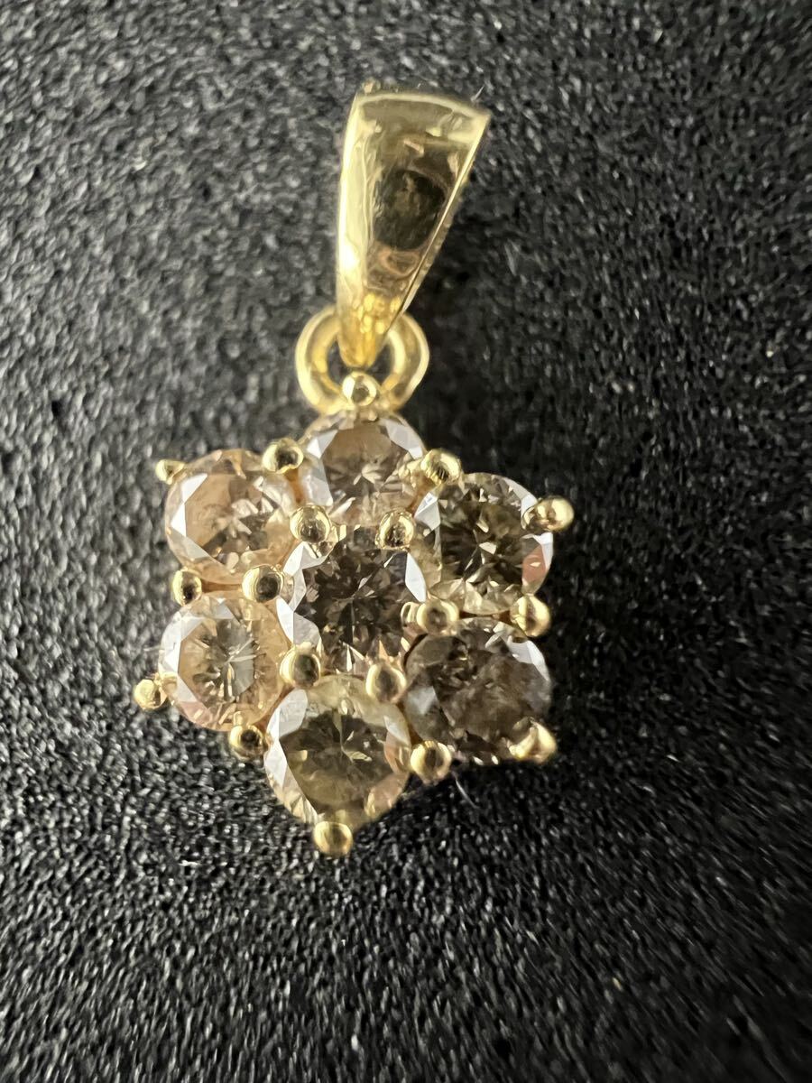 Yahoo!オークション - 1円 K18 ペンダント トップ ダイヤモンド 0.5ct ...