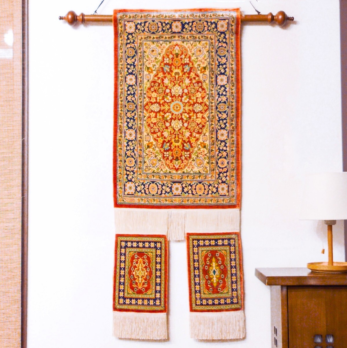 Yahoo!オークション - 準未使用【 Hereke・ヘレケ産 】シルク - 手織り...