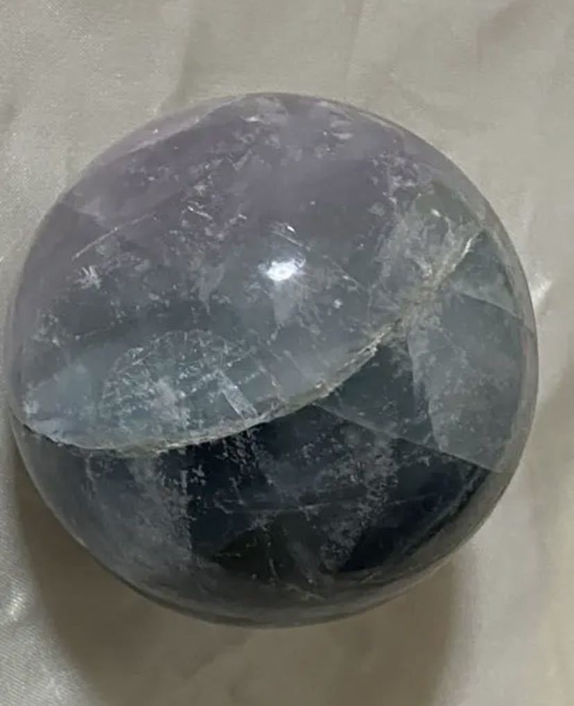 Yahoo!オークション - フローライト 玉 283g レインボー入り 直径5.3cm