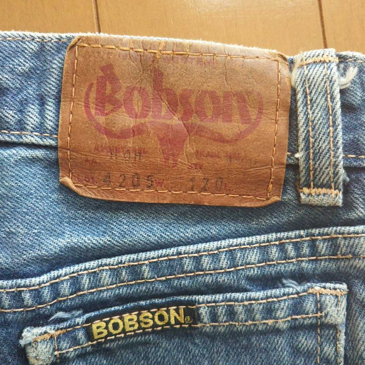 ヴィンテージ 70s インディゴ染め BOBSON ボブソン ジーンズ キッズ 120｜代購幫