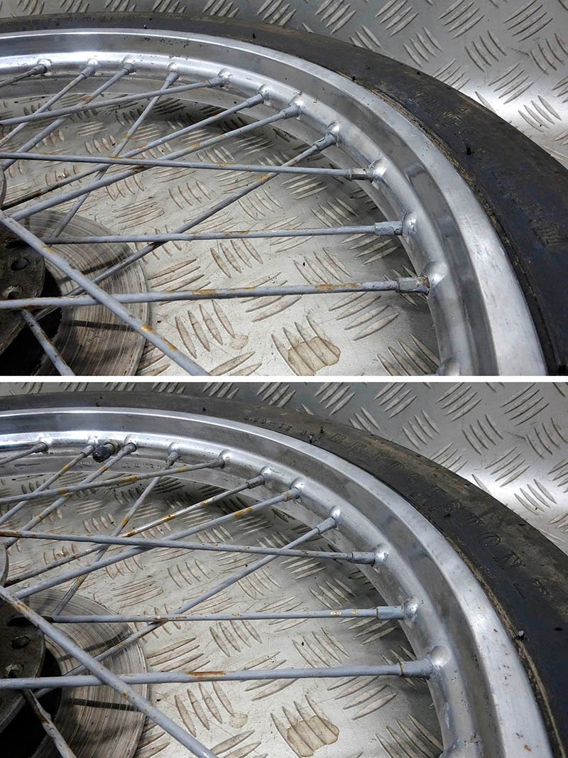 Yahoo!オークション - YAMAHA RD90 464 フロントホイール f94-03s14 1....