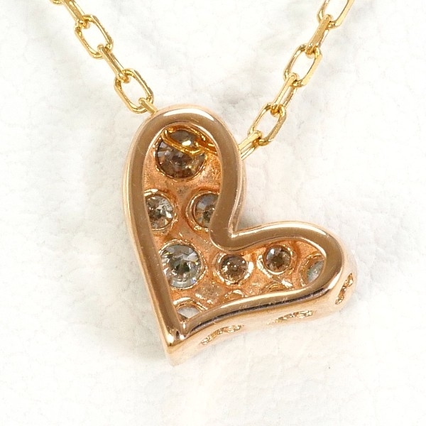 Yahoo!オークション - K10PG ネックレス ダイヤ 0.14 総重量約0.8g 約4...