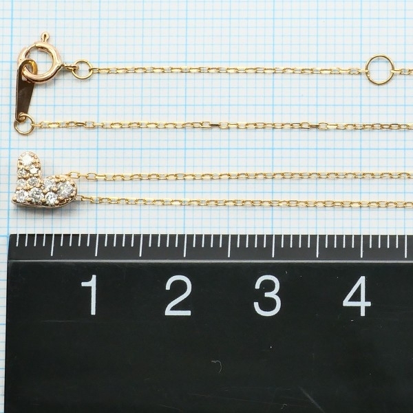 Yahoo!オークション - K10PG ネックレス ダイヤ 0.14 総重量約0.8g 約4...