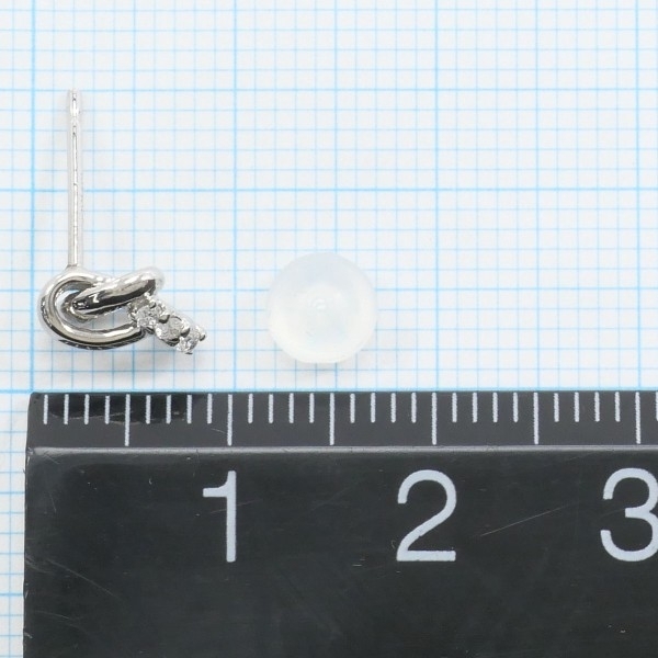 Yahoo!オークション - K14WG ピアス ダイヤ 0.03 ×2 総重量約1.1g 中...