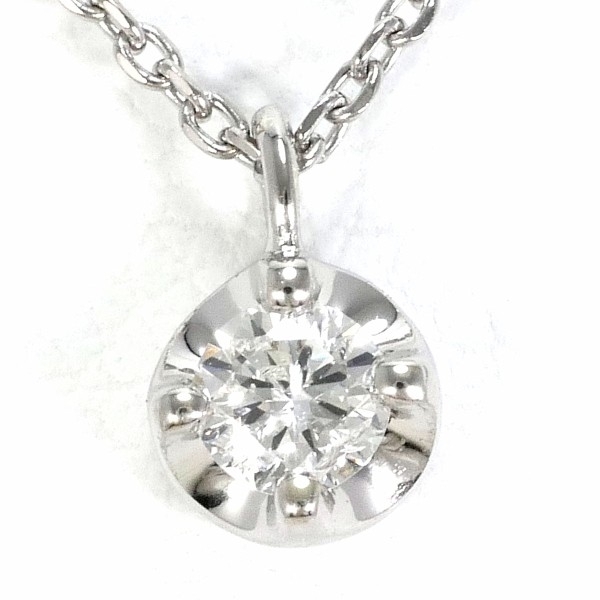 Yahoo!オークション - 4℃ K10WG ネックレス ダイヤ 総重量約1.4g 約42...