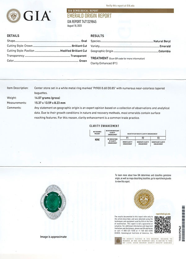 Yahoo!オークション - コロンビア産エメラルド 8.68ct ダイヤモンド 0....