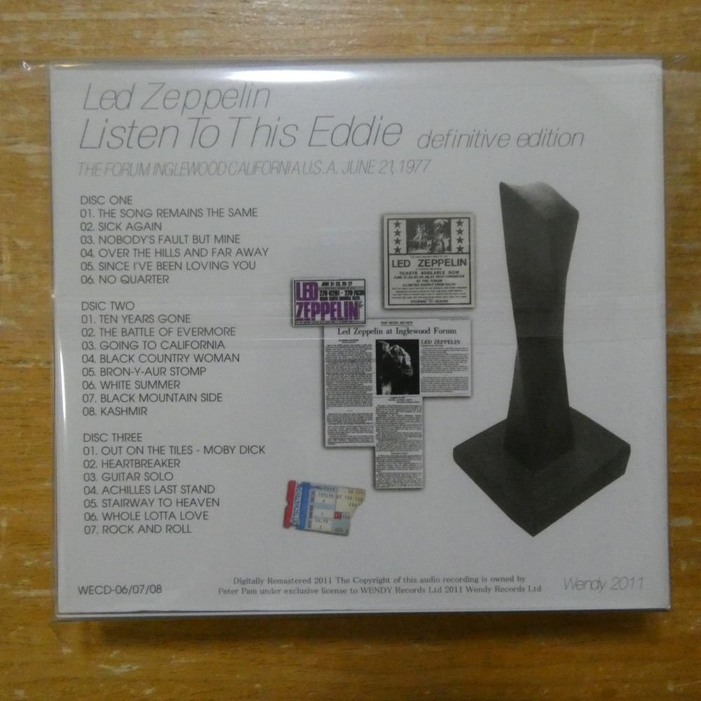 Yahoo!オークション - 41154028 【3コレクターズCD/1977年6月21日カリ...