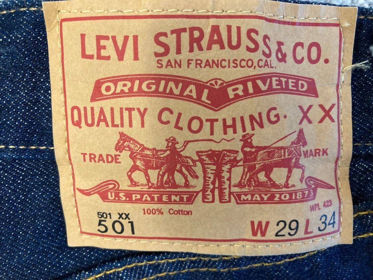Yahoo!オークション - リーバイス LVC 501 1966 W29 L34 ジーンズ デニ...