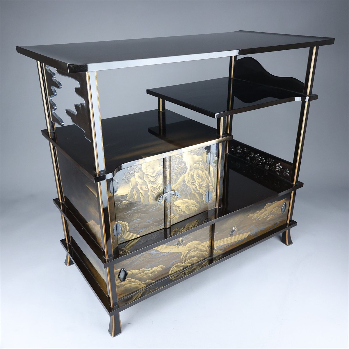 Yahoo!オークション - 【志】A156 加賀蒔絵師 大名工【笹田月暁】 金彩...