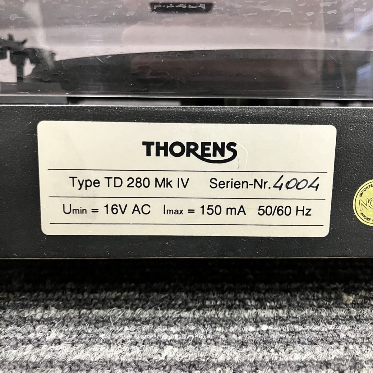 Yahoo!オークション - Q226-F7-558 THORENS トーレンス TD 280 MKIV レ...