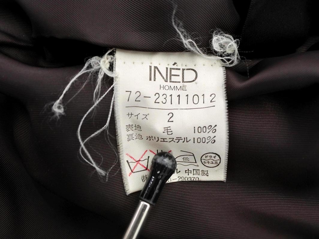 Yahoo!オークション - INED イネド HOMME ウール100% ダッフル コート ...