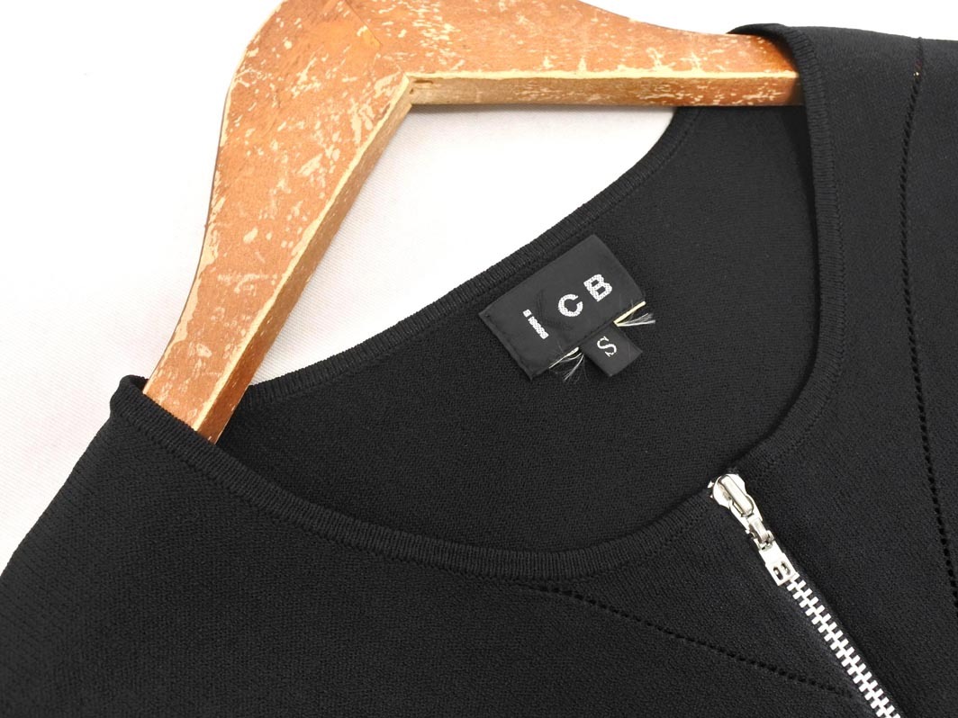 Yahoo!オークション - ネコポスOK iCB アイシービー 7分袖 ジップアッ...