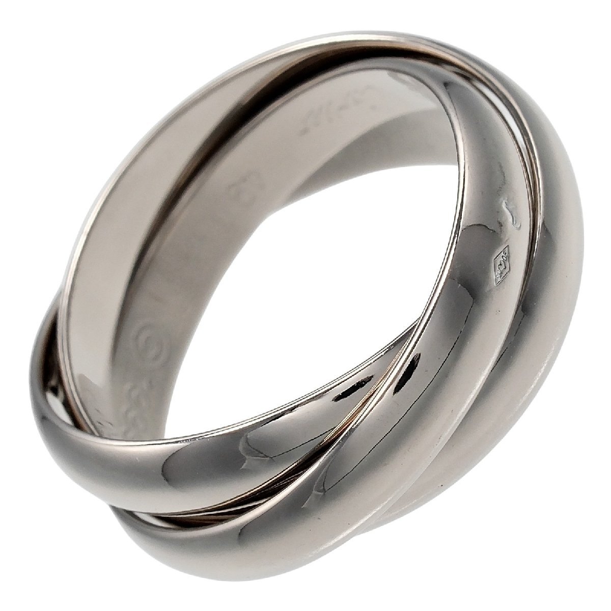 Yahoo!オークション - カルティエ リング トリニティ 9号 指輪 3.4mmバ...