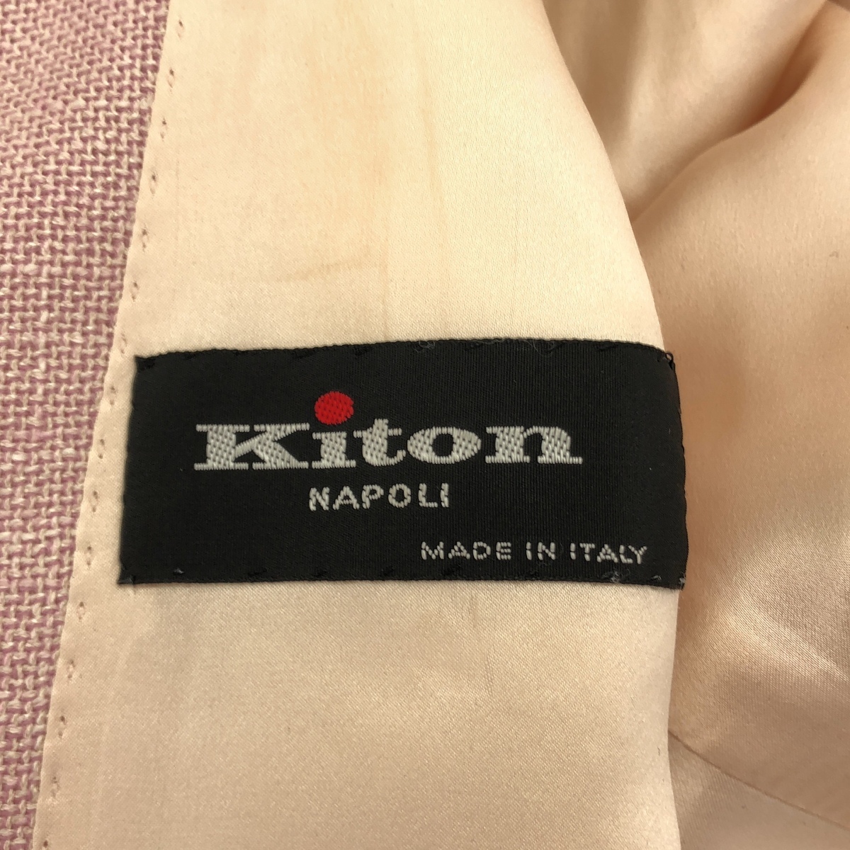 Yahoo!オークション - Kiton キートン シルクリネンテーラードジャケッ...