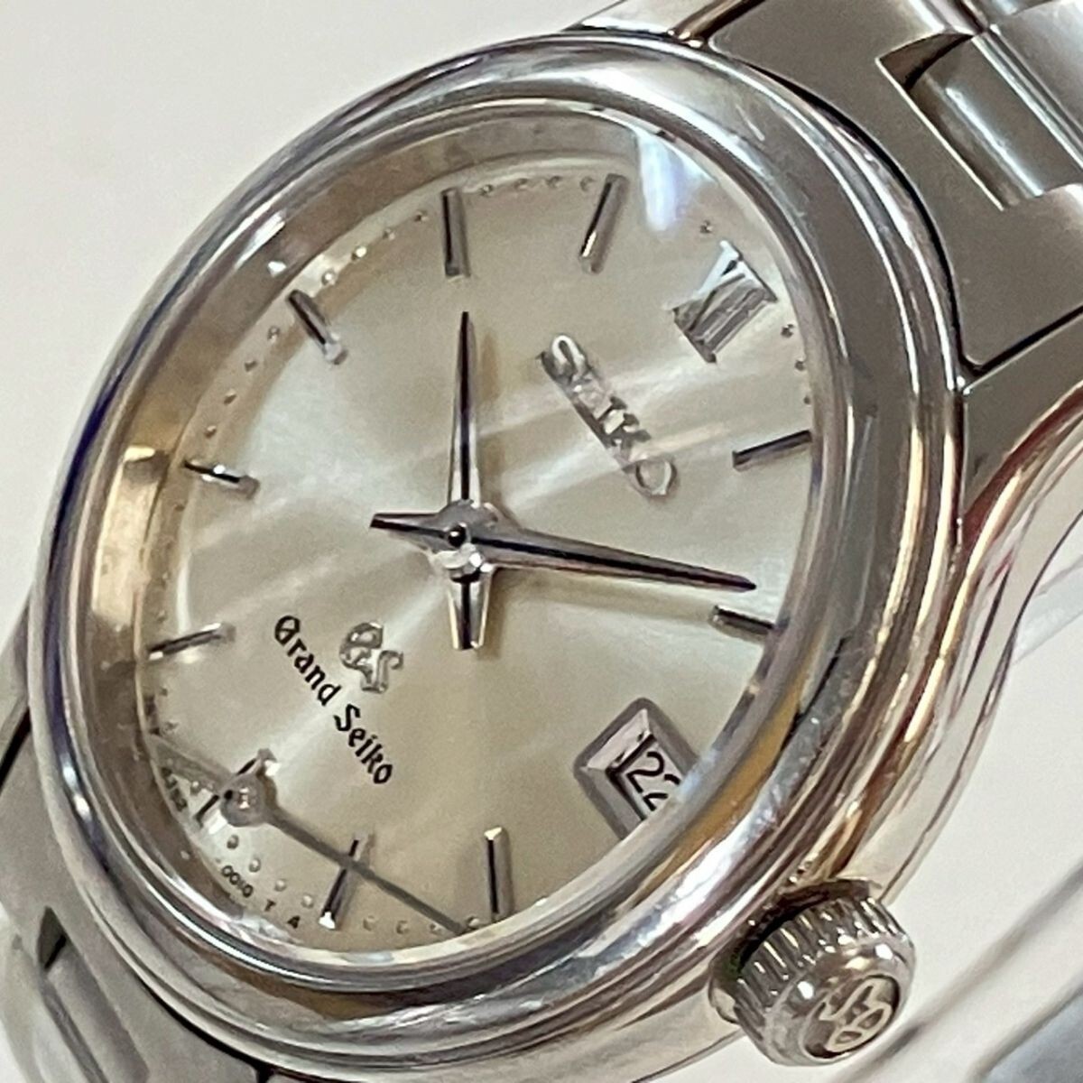 O038-I78-137 SEIKO セイコー レディース腕時計 GRAND SEIKO グランドセイコー 4J52-0010 QUARTZ ラウンド デイト シルバー文字盤 KA(グランド ...