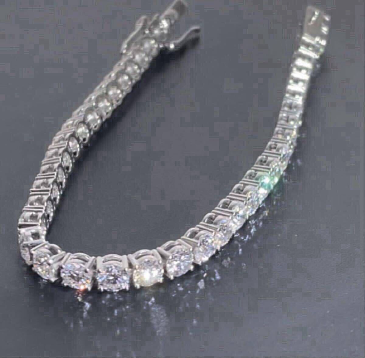 Yahoo!オークション - ラボグロウンダイヤ モンド ブレスレット 11.7ct...