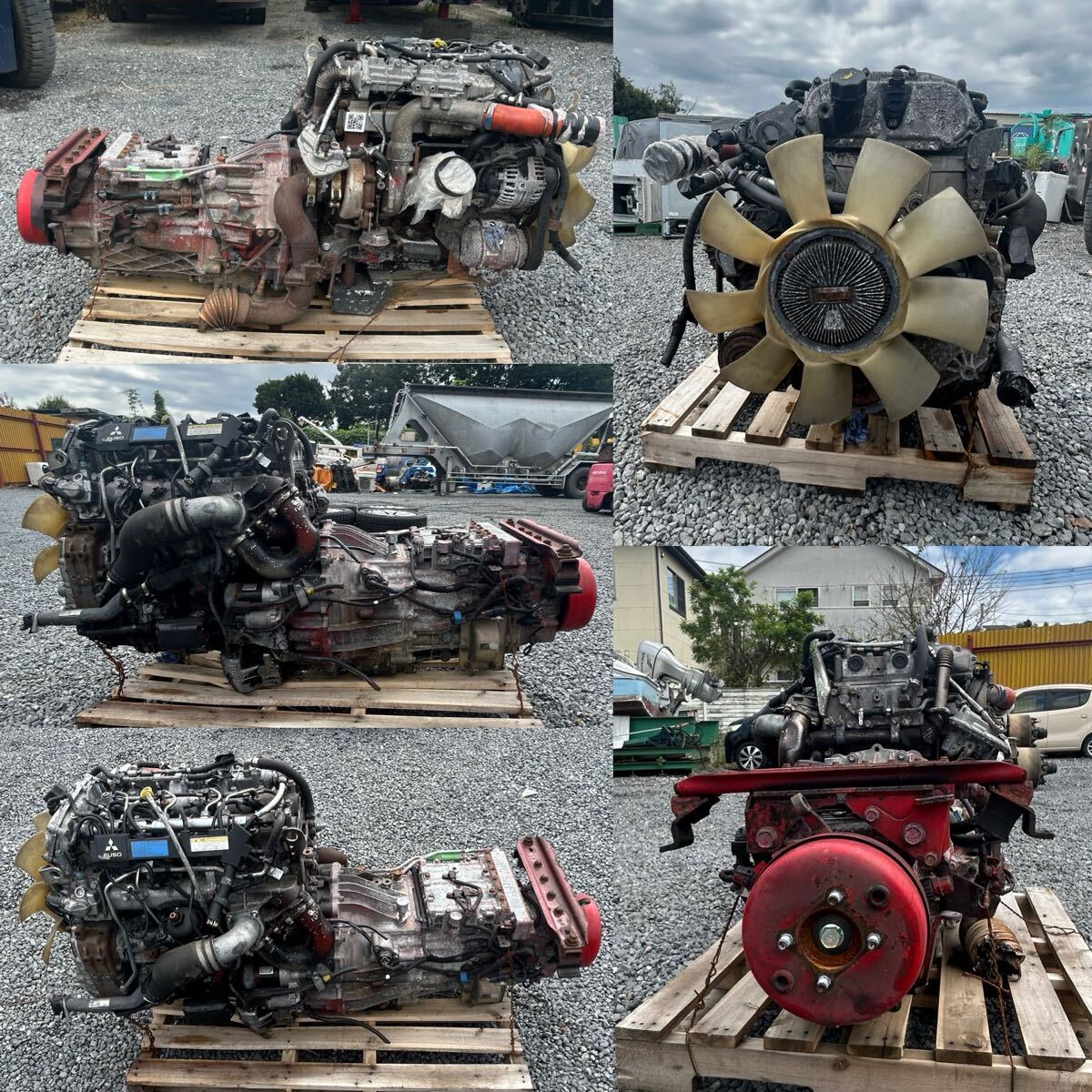 Yahoo!オークション - 【A-724】三菱 ふそう ターボディーゼルエンジン...