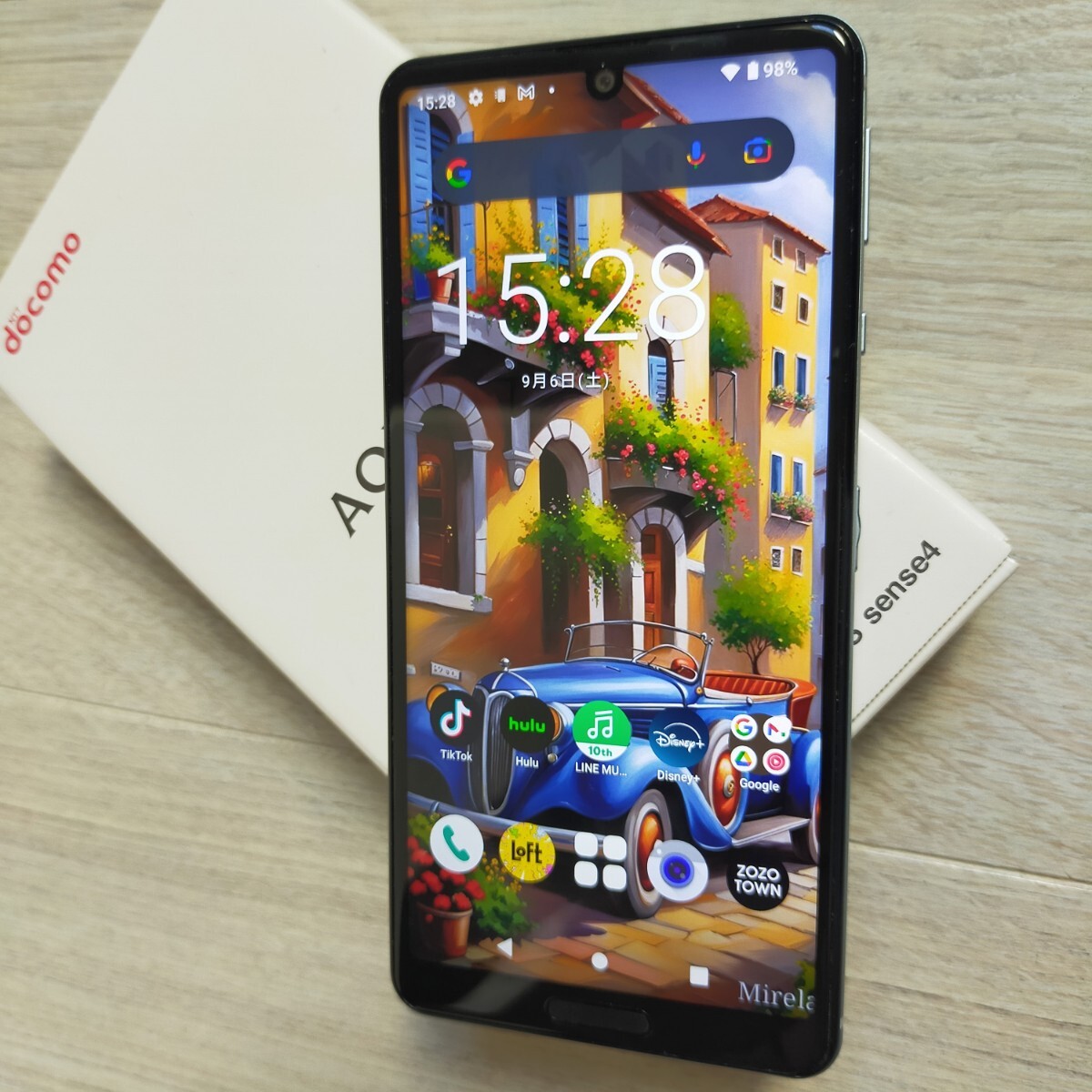 Yahoo!オークション - SHARP 「AQUOS sense4」 ライトブルー SH-41A ア...