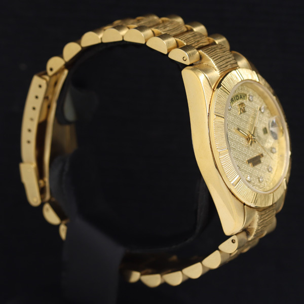 レイモンドピア RP-326 QZ ゴールド文字盤 デイト 石付 メンズ腕時計 KRH 2000000 NSK(アナログ（クォーツ式）)｜売買されたオークション情報、yahooの商品情報を ...