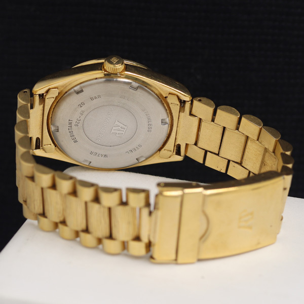 レイモンドピア RP-326 QZ ゴールド文字盤 デイト 石付 メンズ腕時計 KRH 2000000 NSK(アナログ（クォーツ式）)｜売買されたオークション情報、yahooの商品情報を ...