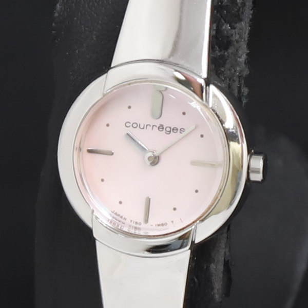 Yahoo!オークション - 稼働 QZ Courreges Y150-0M30 シェル文字盤 レデ...