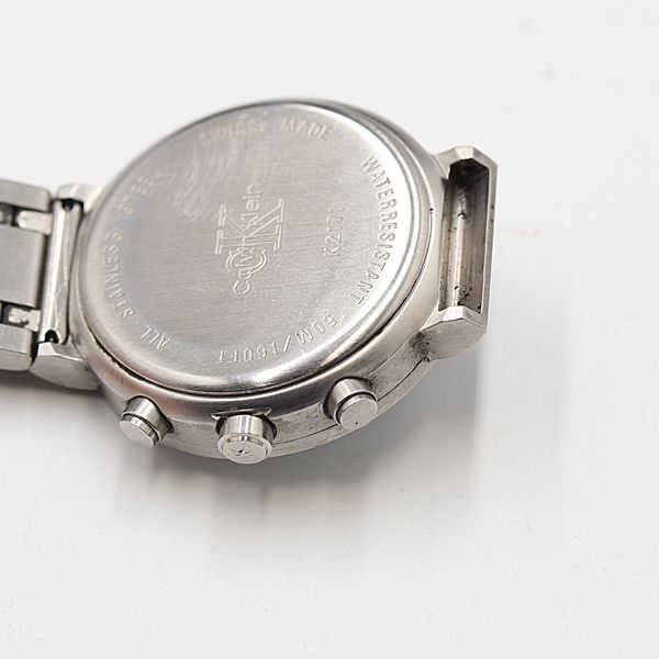 Yahoo!オークション - 稼働 カルバンクライン K2171 QZ シルバー文字盤...