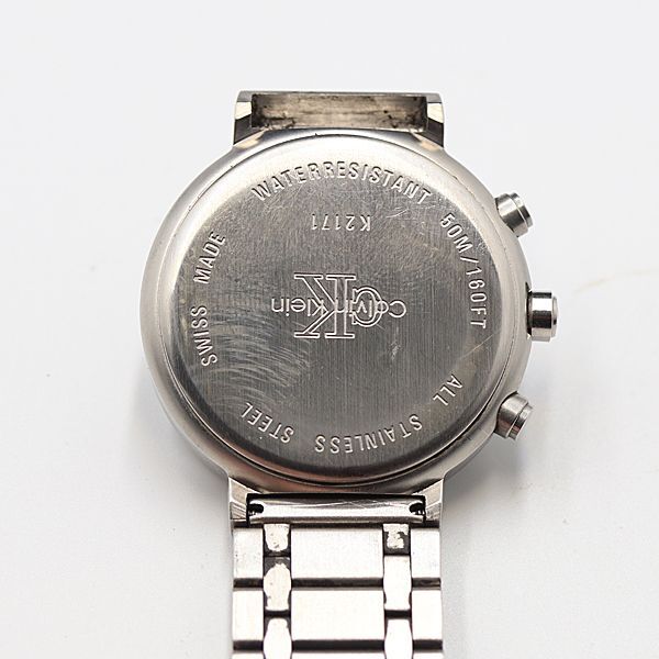 Yahoo!オークション - 稼働 カルバンクライン K2171 QZ シルバー文字盤...