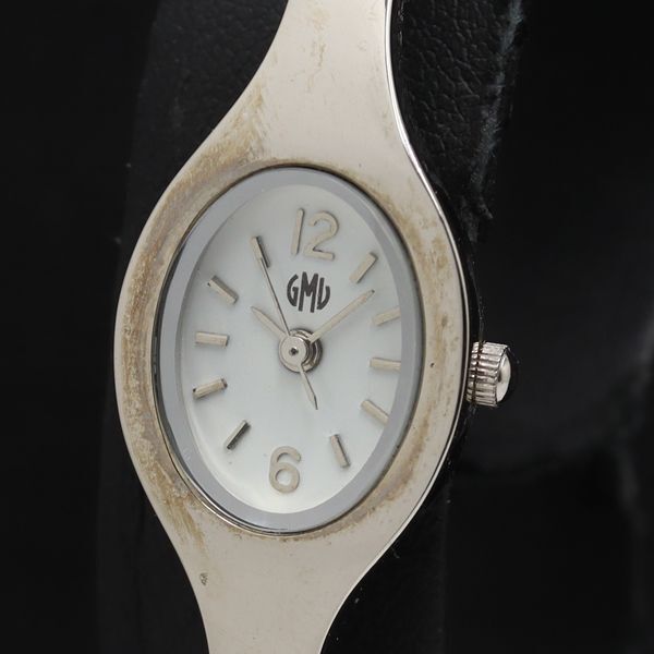 Yahoo!オークション - 稼働 GMU バングルウォッチ QZ ホワイト文字盤 ...