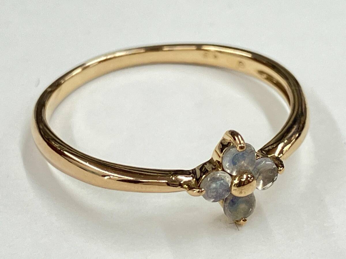 Yahoo!オークション - K18 ＃8 総重量1.3g カラーストーン付 デザイン...