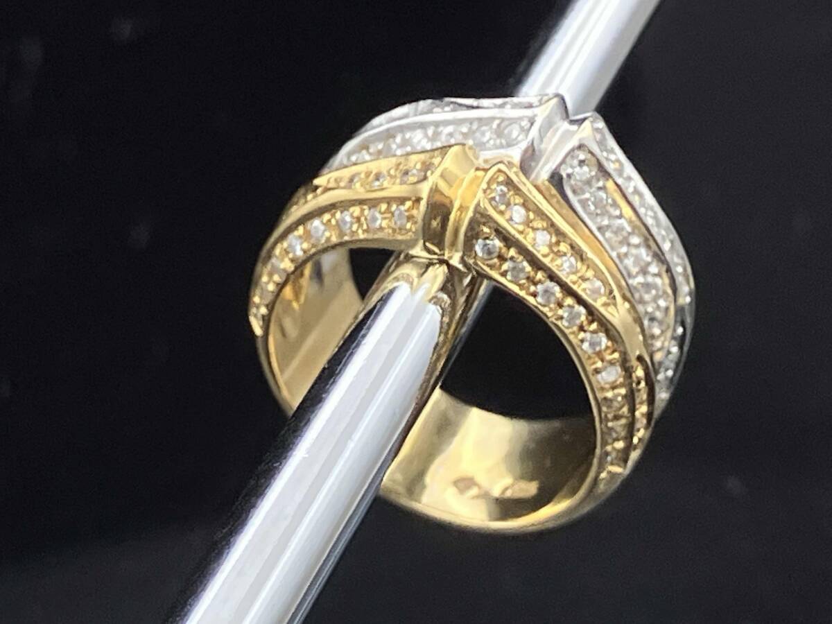 Yahoo!オークション - K18 ＃12 8.90g リング 石種不明 750刻印 指輪