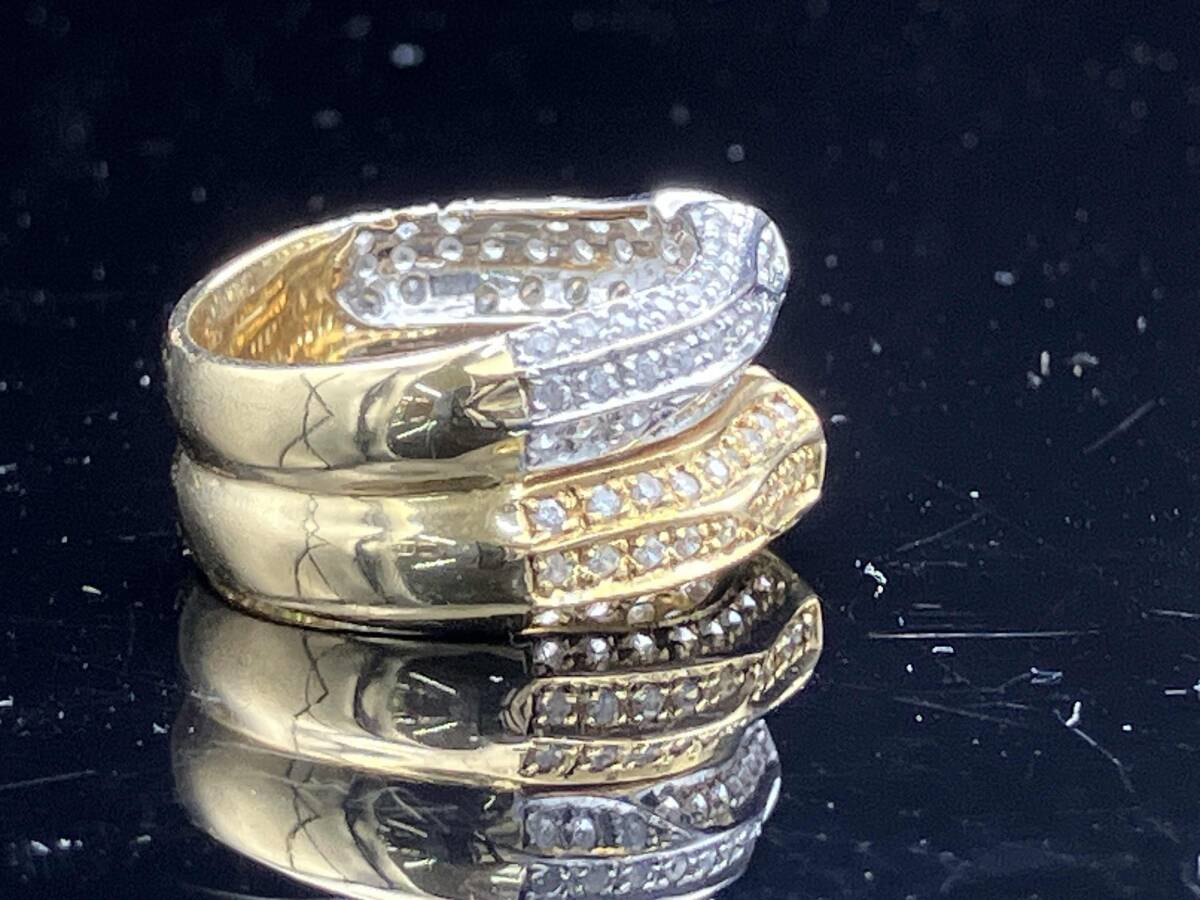 Yahoo!オークション - K18 ＃12 8.90g リング 石種不明 750刻印 指輪